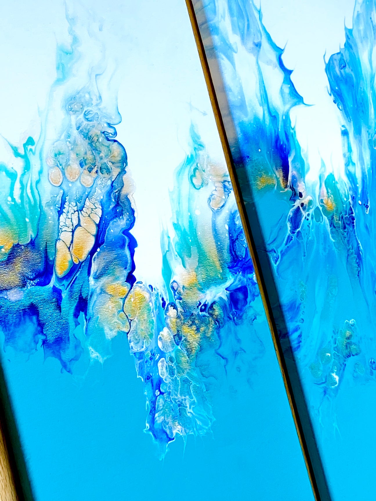 Ocean Dive | Original Art Acrylic Painting, diptych set by Norma Abou ...